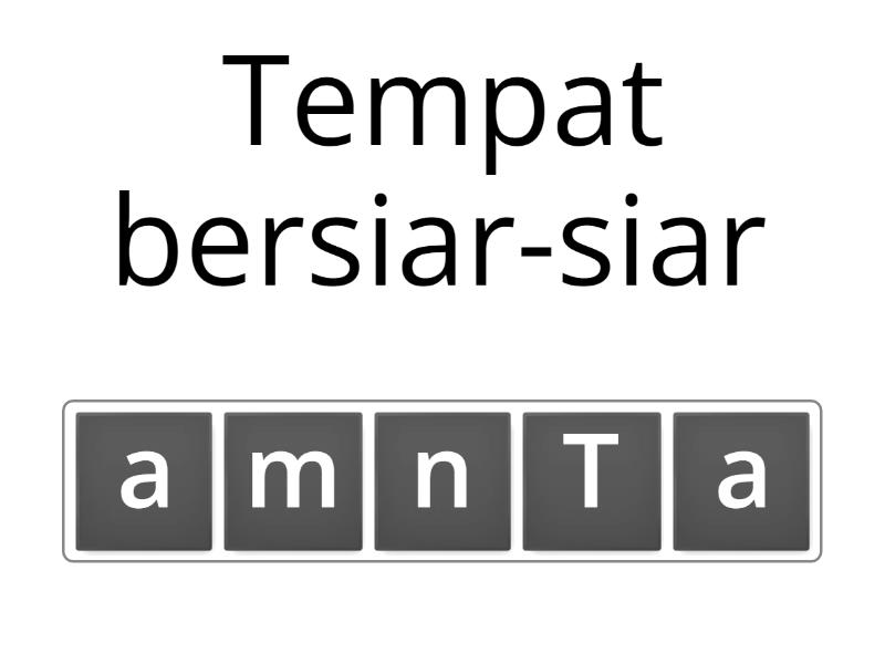 Permainan Bahasa Teka Perkataan - Anagrama