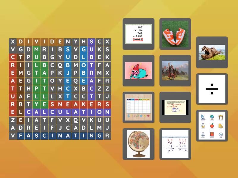 New words - Wordsearch