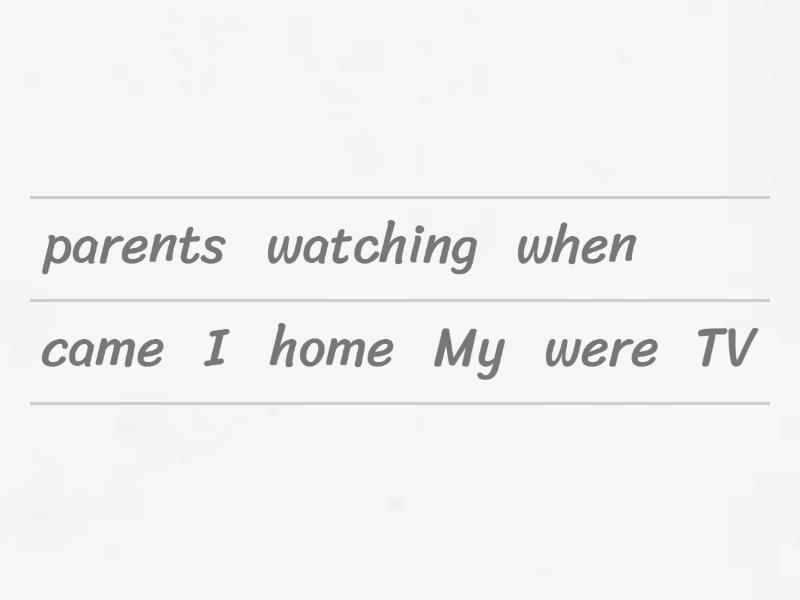 Past simple vs. past continuous - Unjumble