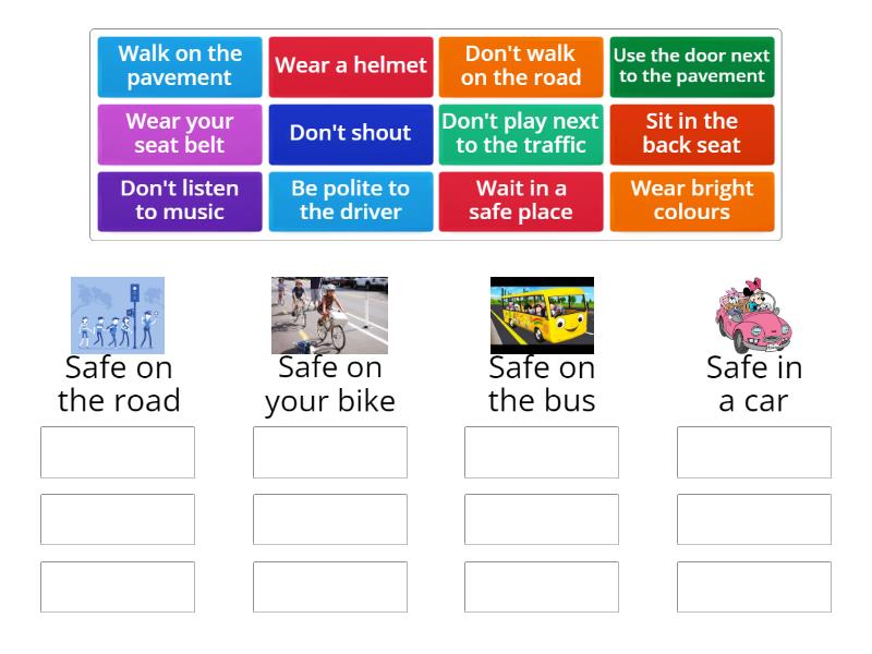 AS 2 Unit 6 Safety rules - Ordenar por grupo