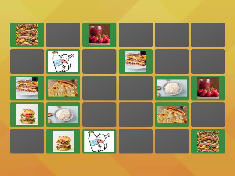 Match Food Items - Matching pairs