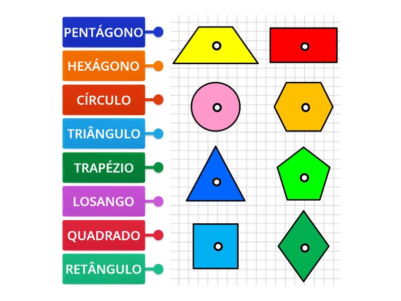 Nomeando figuras geométricas planas - Labelled diagram