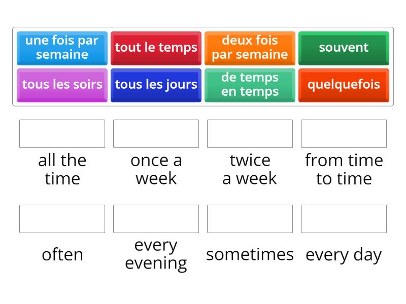 Braes High - French time phrases - Match up