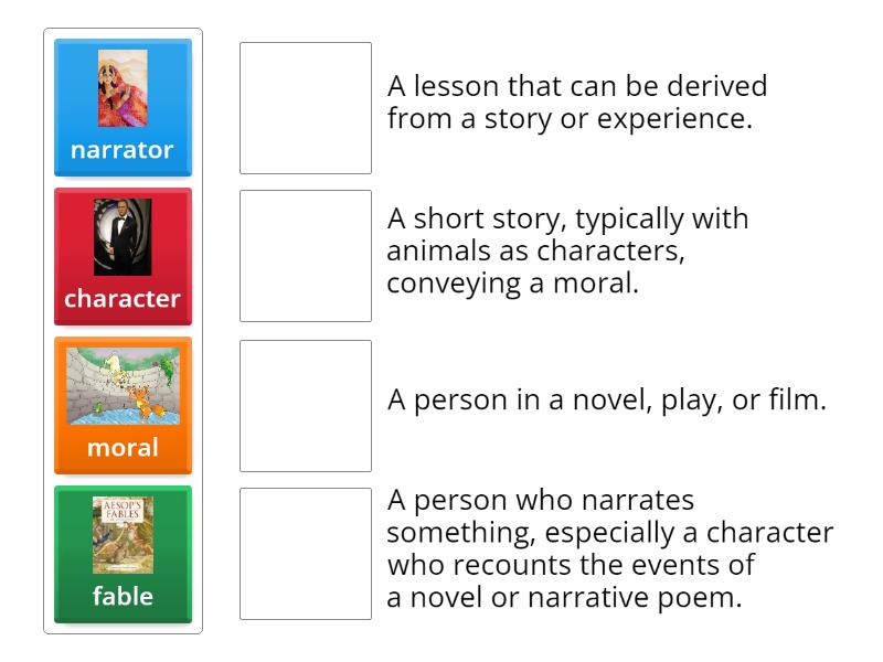 10 Advanced - Unit 1 - Lessons 9 - 10 - Fables - Vocabulary Matching ...