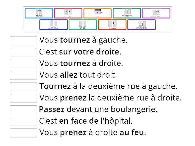 Indiquer le chemin lexique - Match up