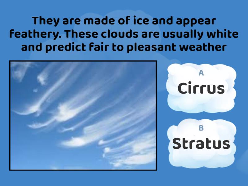 Types of Clouds - Quiz