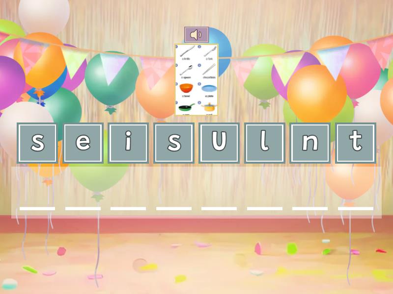 3A Ch7 Key Words - Utensils - Anagram