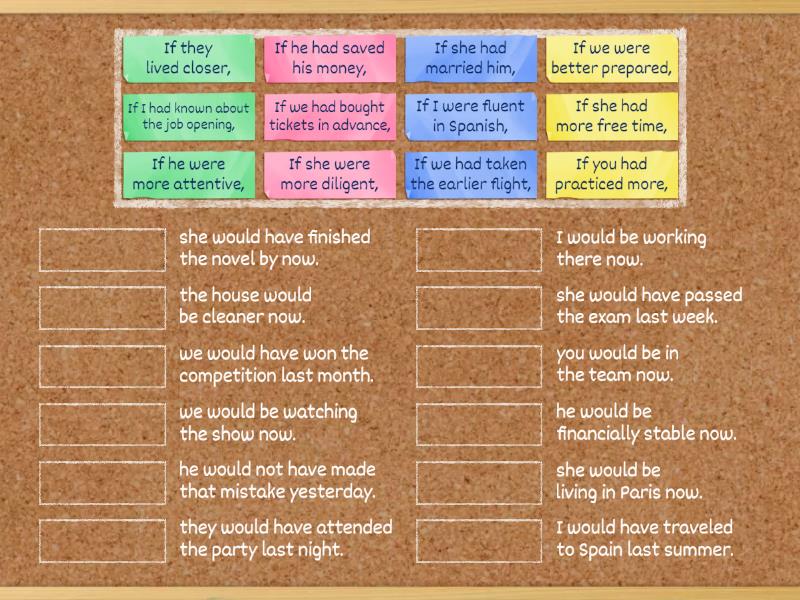 Upper Intermediate Unit 5 Mixed Conditionals - Match up