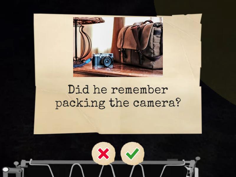 Did you remember packing the camera? - Flash cards