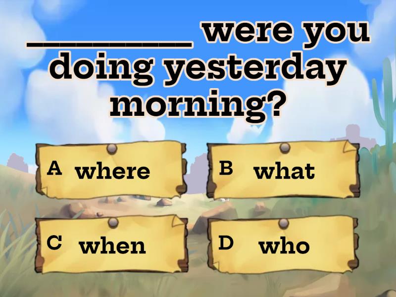 WH- questions past progressive - Cuestionario