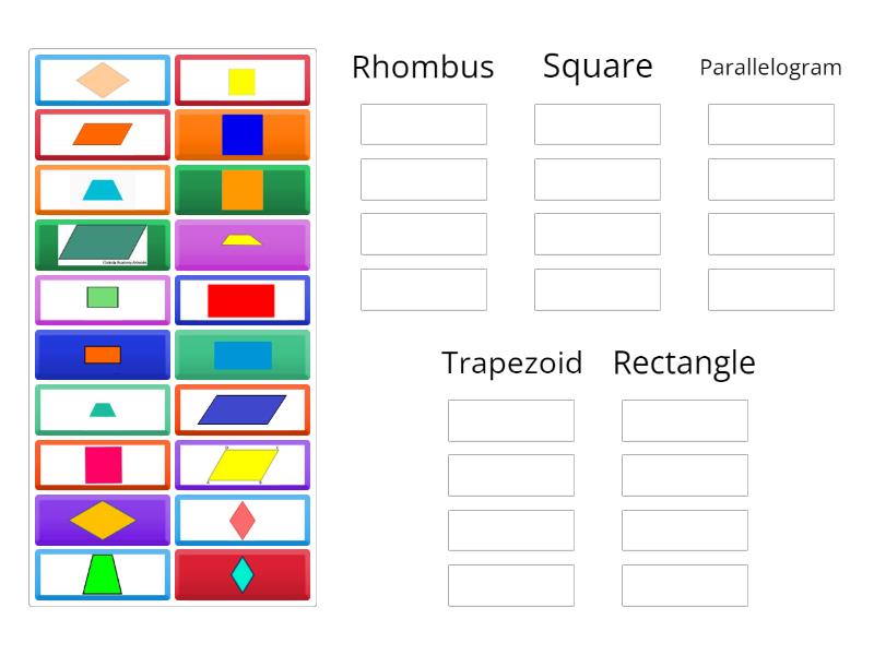 Quadrilaterals - Group sort