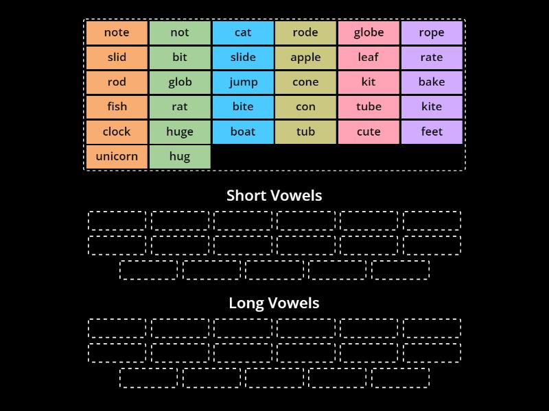 Short vs Long Vowels - Group sort