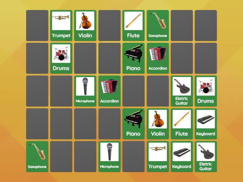 Memory Game - Instruments - Matching pairs
