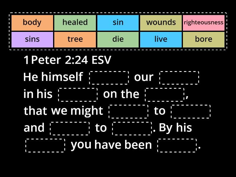 1 Peter 2:24 - Missing word