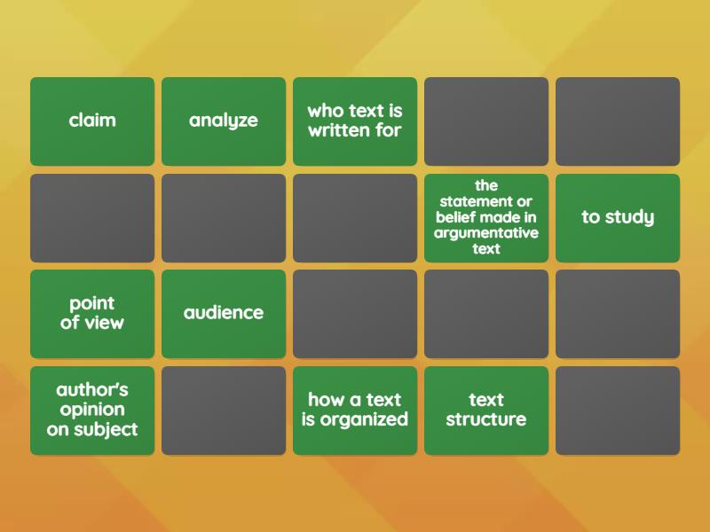 7th & 8th Vocabulary Battle - Matching pairs