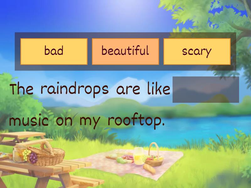 Weather Adjectives - Complete the sentence
