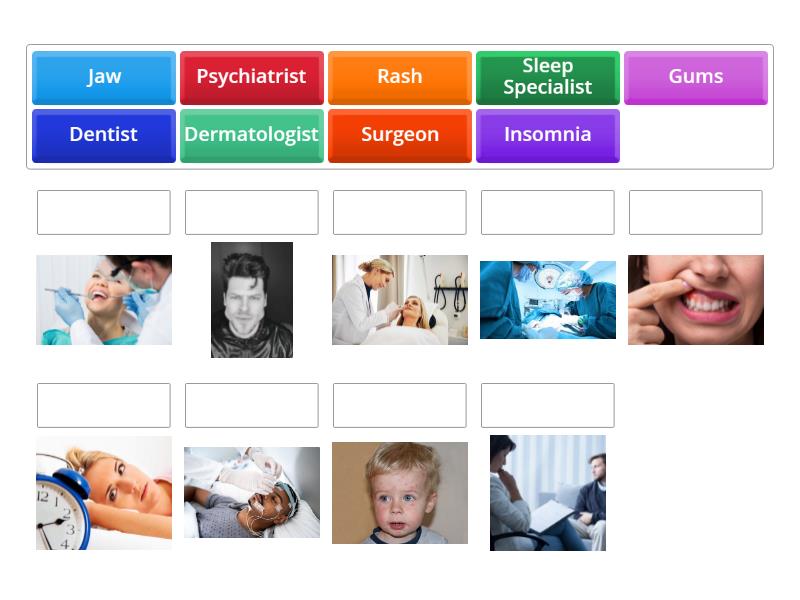 Matching- Health Problems - Match up