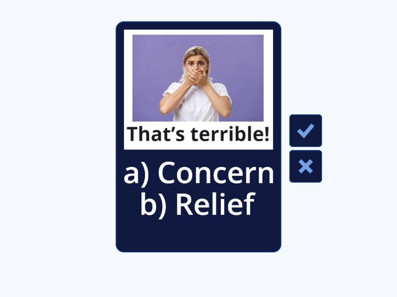 Relief and concern expressions - Tarjetas flash