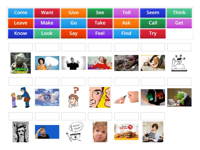 A1 - Common Verbs - Match up