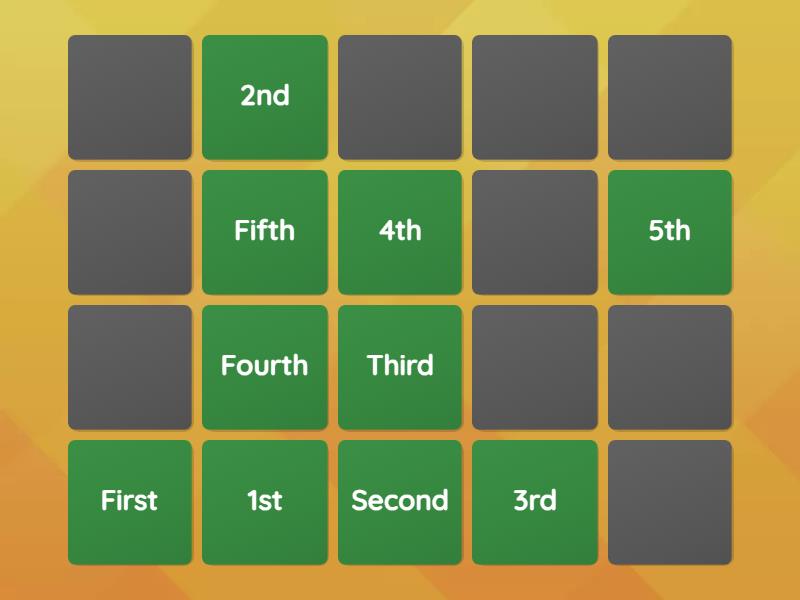 Dates - Matching pairs