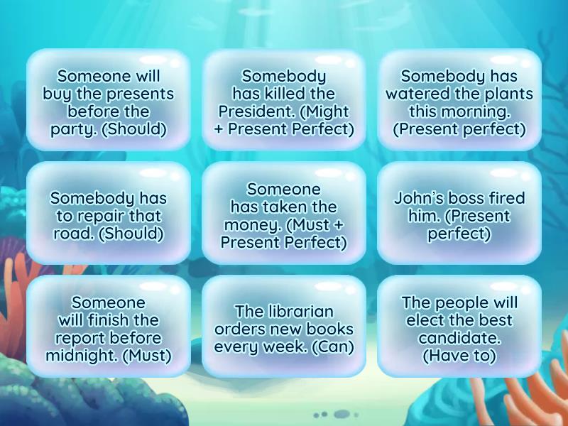 Passive Voice Mixed Tenses - Flip tiles