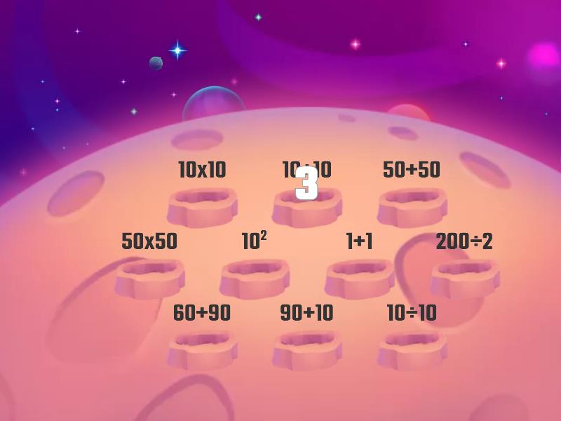 equivalent to 100 - Whack-a-mole