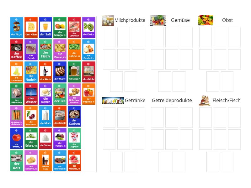 A1K6S1 - Lebensmittel sortieren - Group sort
