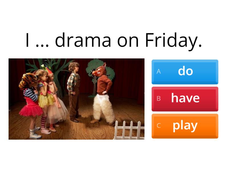 AS2 Unit 2 do/play/have + activities - Quiz