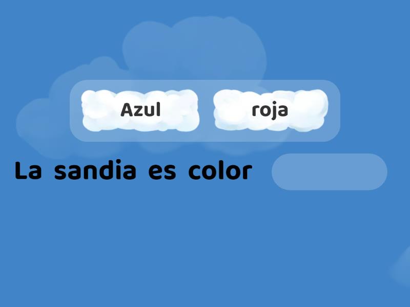 Aprendiendo los colores - Completa la oración