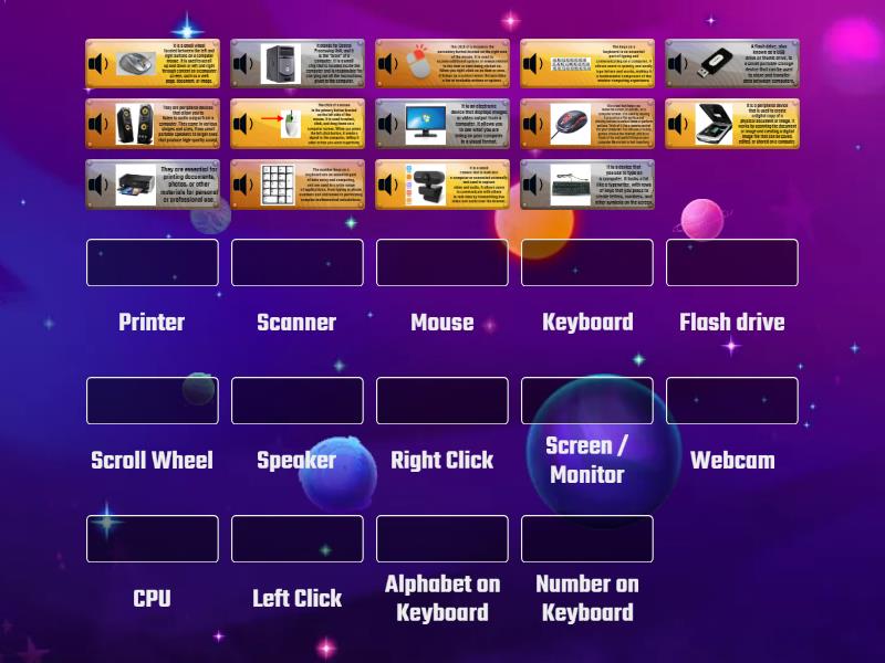 To match pictures and name - Match up