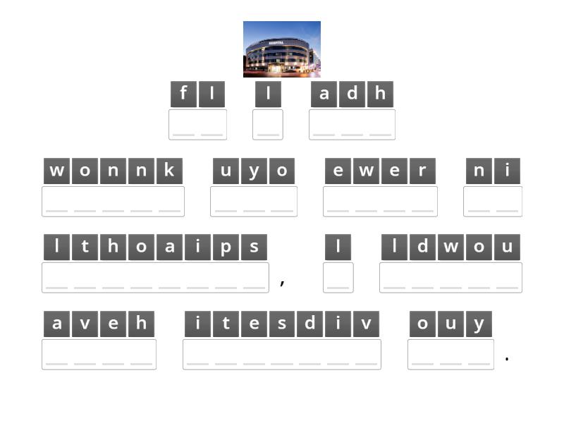 third and zero conditional - Anagram