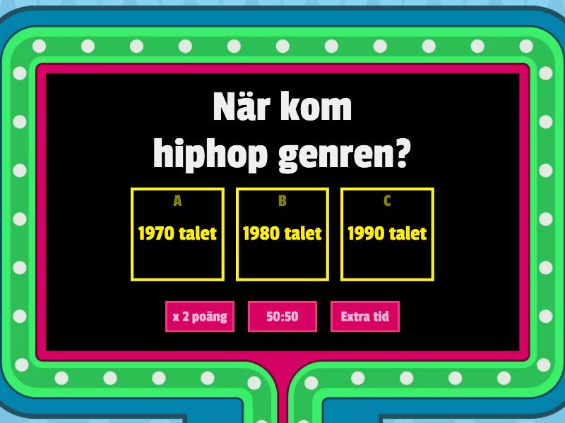 Hip hop - Gameshow quiz