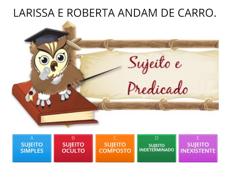 TIPOS DE SUJEITO - Quiz