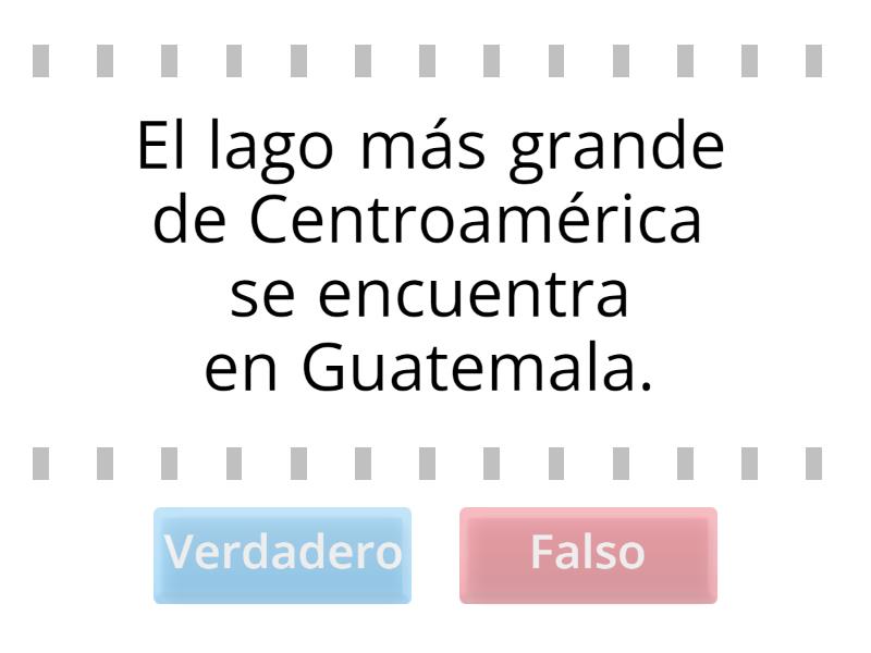 14 preguntas sobre Guatemala - True or false