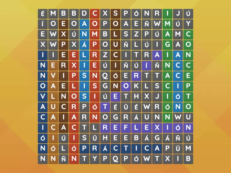 Sopa de letras - Wordsearch