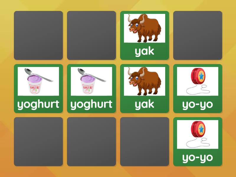 Letter Y - Matching pairs