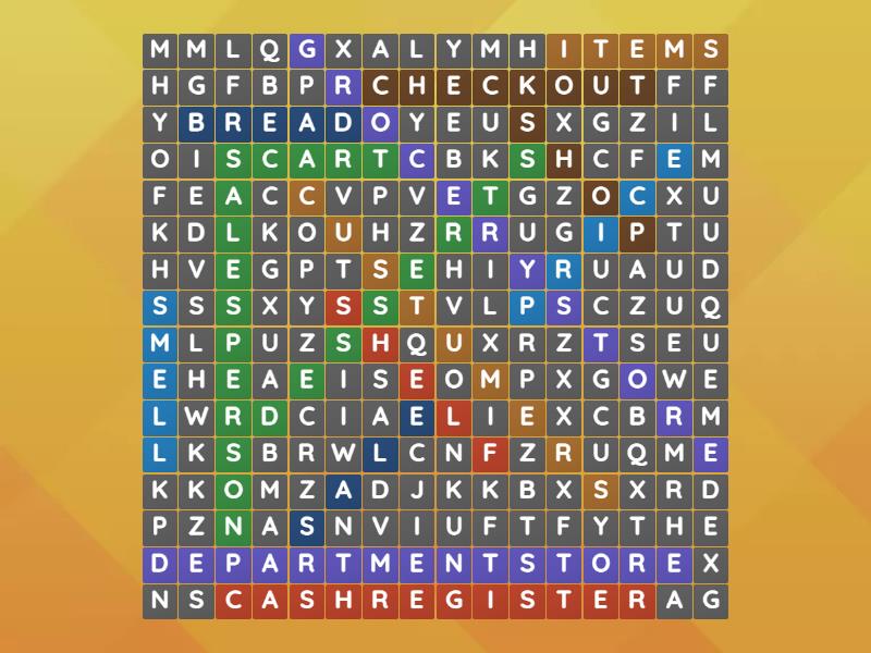 LESSON 6,2 LEVEL 1 - Wordsearch