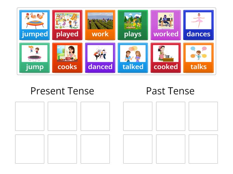 Present Tense and Past Tense - Group sort