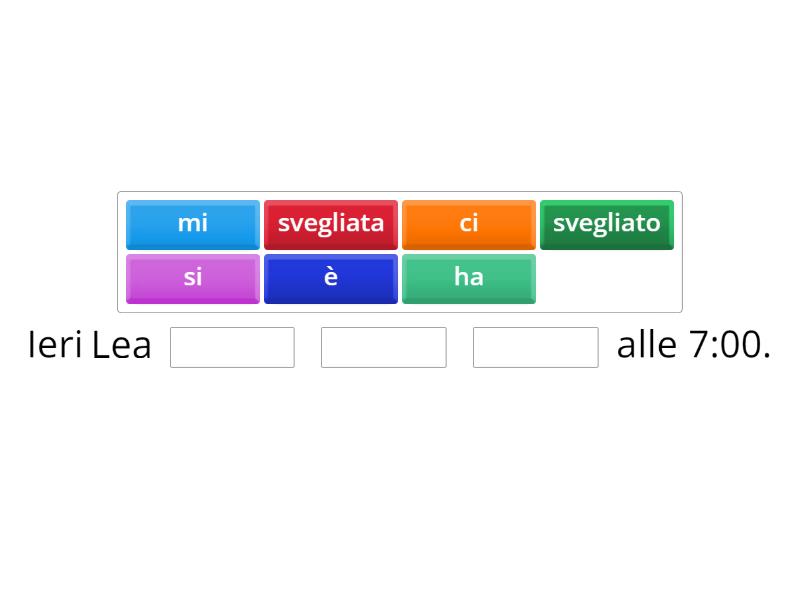 Verbi riflessivi al passato prossimo - Complete the sentence