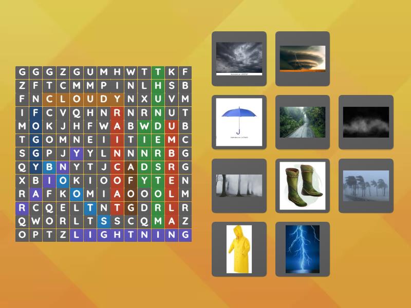 Super Minds 3 Unit 9 weather - Wordsearch