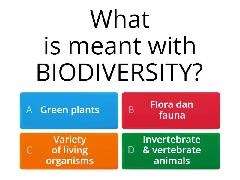 [] CHAPTER 1 : BIODIVERSITY - Quiz