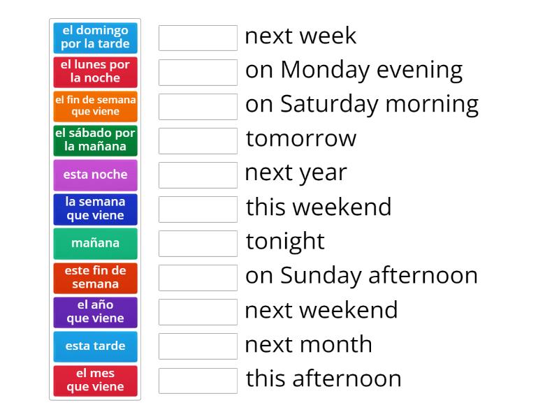 Future time markers - Match up