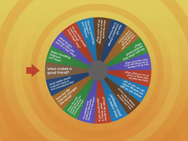 Conversational questions - Spin the wheel