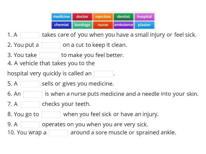 health - Complete the sentence