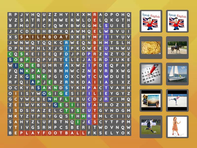 Activities and skills - Wordsearch