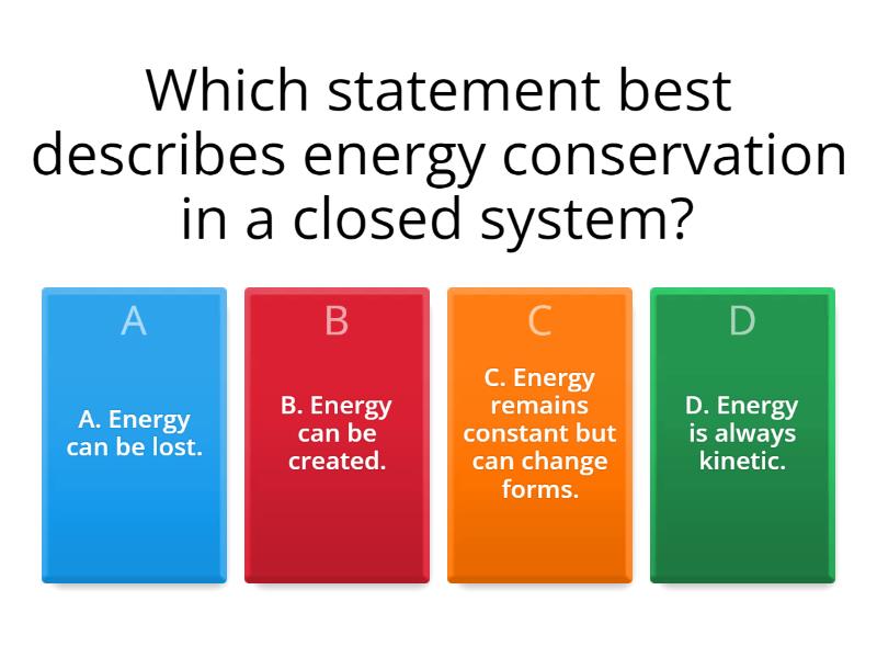 Conservation of Energy - Quiz