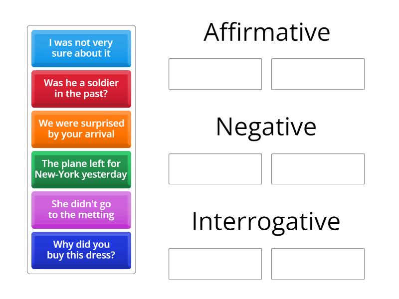 Past simple affirmative negative interrogative - Group sort