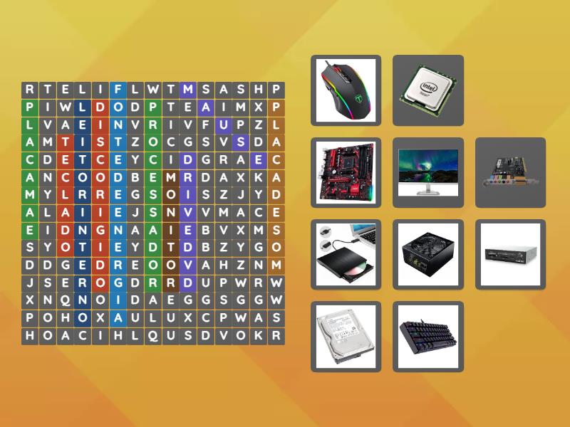 sopa de letras hardware - Wordsearch