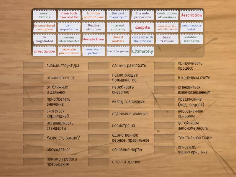 Does grammar matter (TED) - Match up