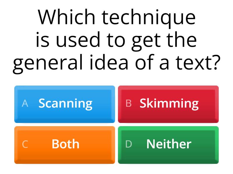 scanning - Quiz